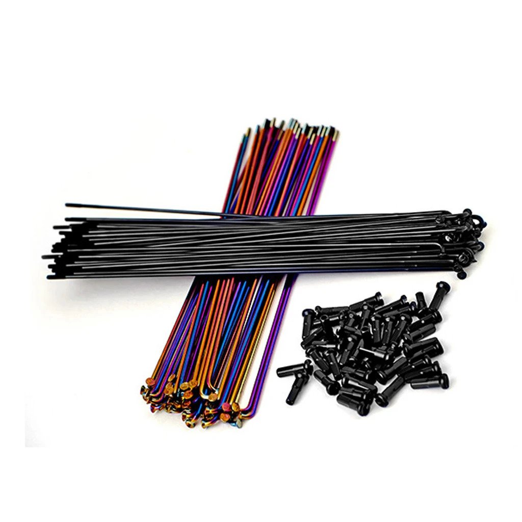 RAINBOW DOUBLE BUTTED SPOKES (PACK OF 20) – TipPlusCycling